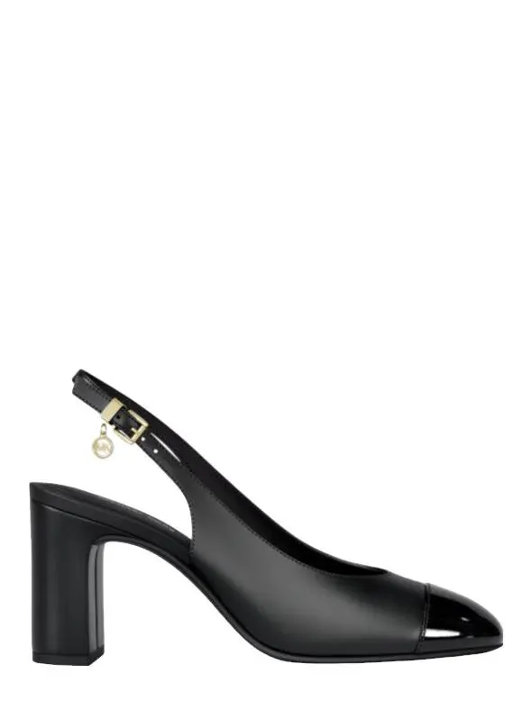 Michael Kors Piper Slingback Block Heel Pumps - Black