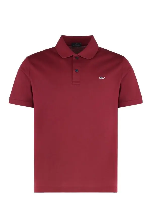 Paul & Shark Logo Embroidered Polo Shirt - Red