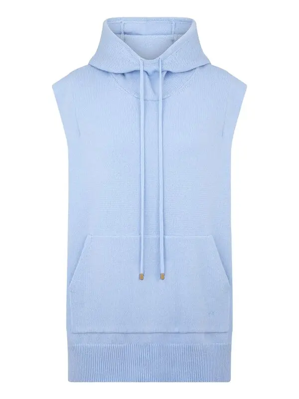 TOM FORD Sleeveless Cashmere Hoodie - Blue