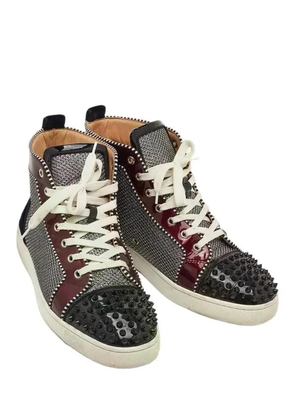 CHRISTIAN LOUBOUTIN Spikes Orlato High Top Sneakers - Grey
