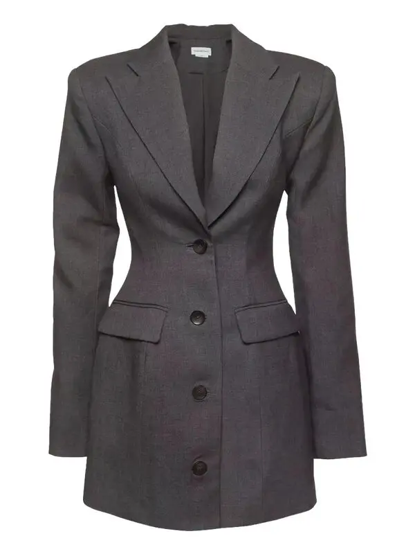LOVERS AND FRIENDS Long-sleeve Blazer Mini Dress - Grey