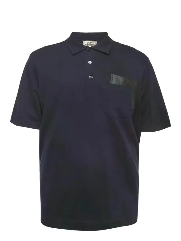 Hermès Lambskin-pocket Polo Shirt - Blue