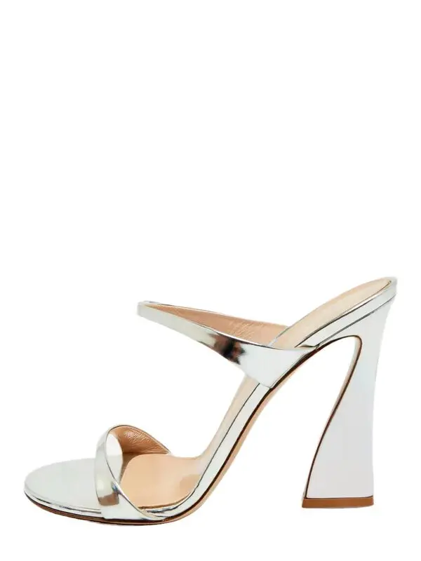GIANVITO ROSSI Tone Patent Aura Sandals - Silver