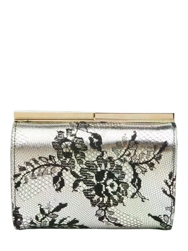 JIMMY CHOO Camille Lace Clutch Bag - Silver