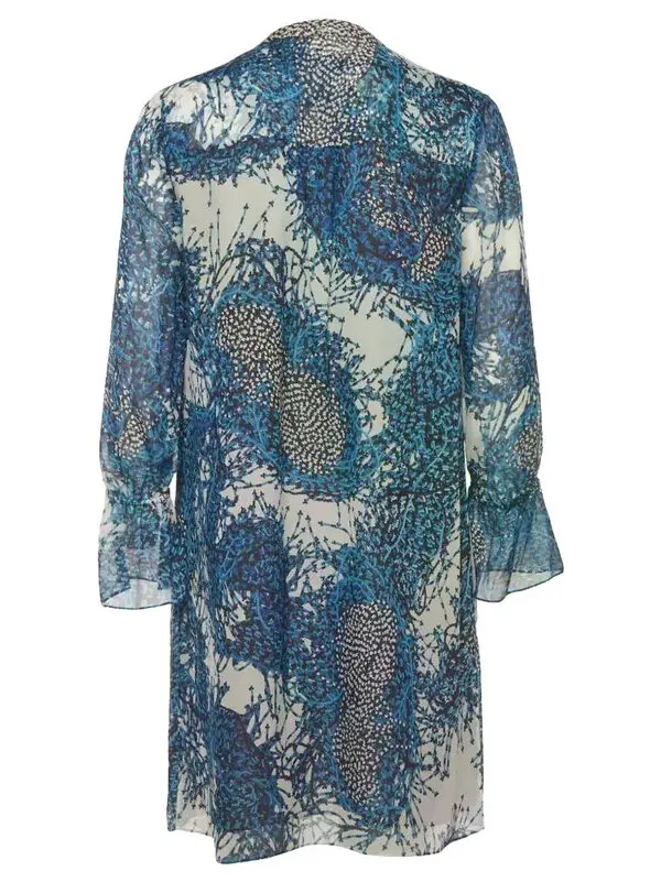 Diane Von Furstenberg Kourtni Printed Silk Mini Dress - Blue