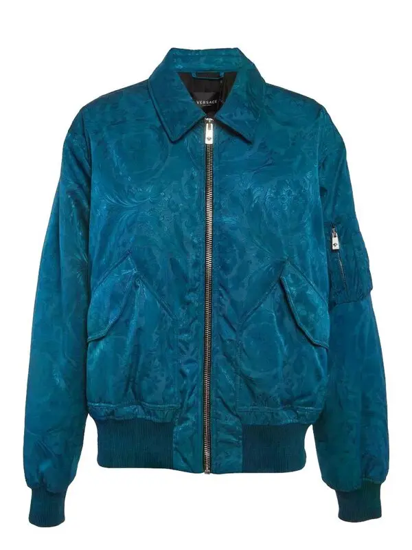 Versace Barocco Bomber Jacket - Blue