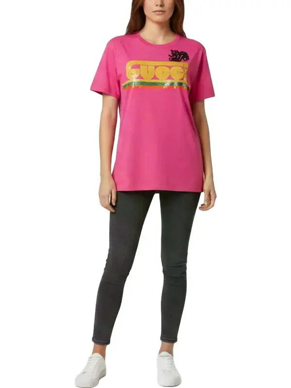 Gucci Embellished T-shirt - Pink