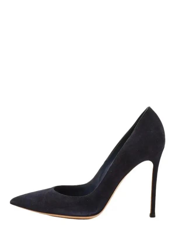 GIANVITO ROSSI Suede Heeled Pumps - Blue
