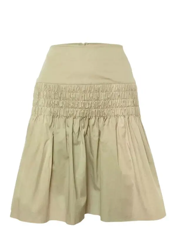 MARANT ETOILE Ruffle Detail Mini Skirt - Neutrals