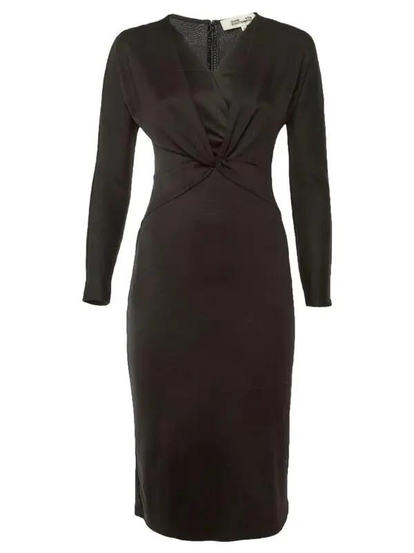 Diane Von Furstenberg Knot-detail Midi Dress - Black