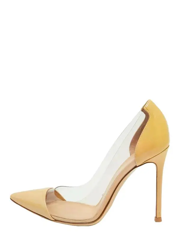 GIANVITO ROSSI Plexi Pointed-toe Pumps - Neutrals