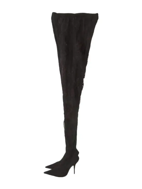 Balenciaga Sporty B Knife Lace Pumps - Black