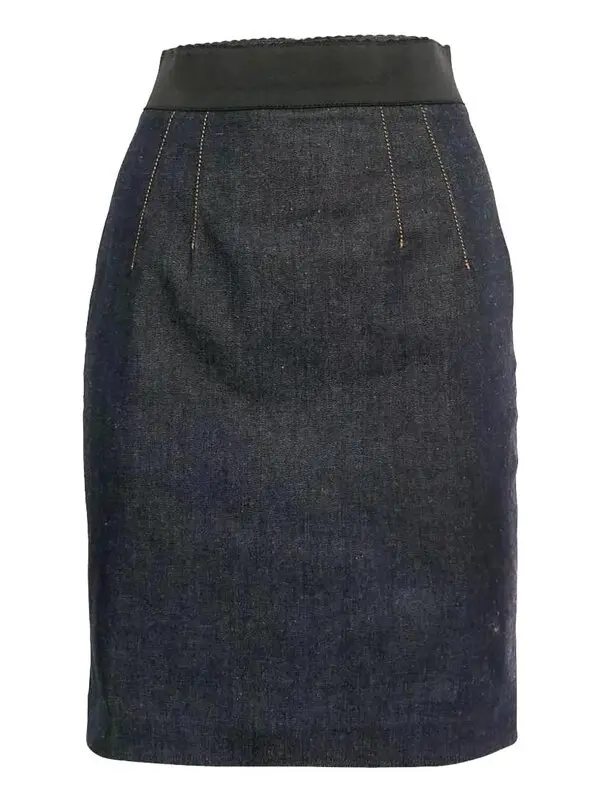 Dolce & Gabbana Zip-up Pencil Skirt - Blue