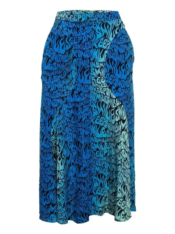 Stella McCartney Printed Midi Skirt - Blue