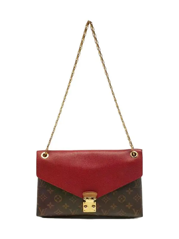 LOUIS VUITTON Pallas Chain Monogram Canvas Handbag - Brown