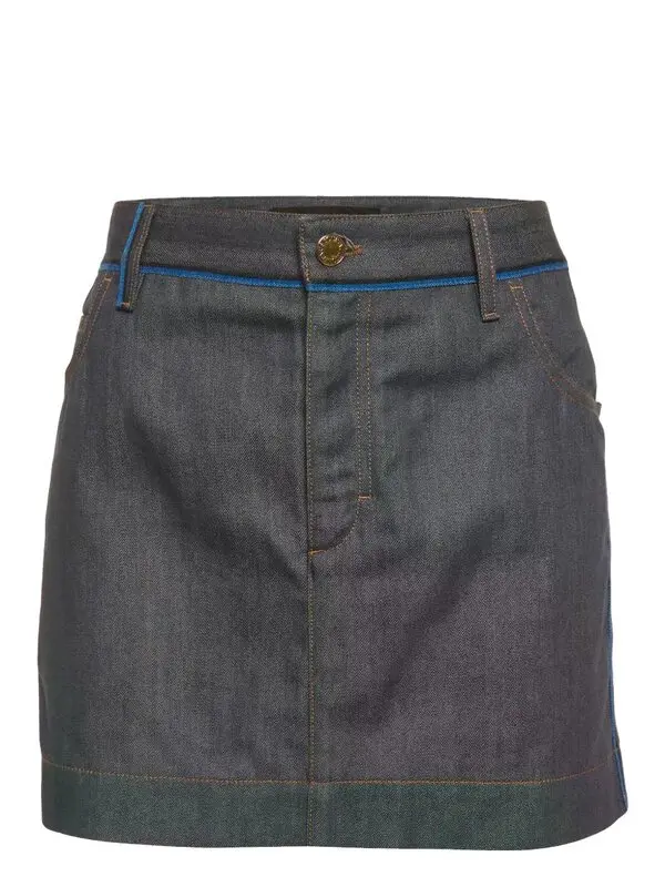 LOUIS VUITTON Mini Skirt With Contrast Stitching - Grey