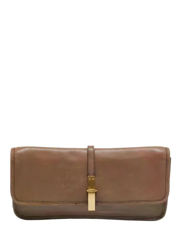 Marc Jacobs Flap Leather Clutch Bag - Brown