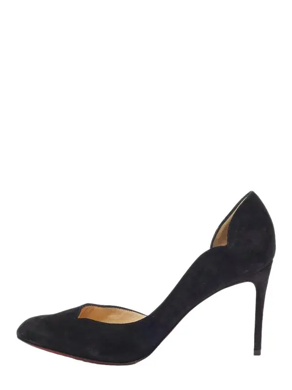 CHRISTIAN LOUBOUTIN Iriza Suede D'orsay Pumps - Black