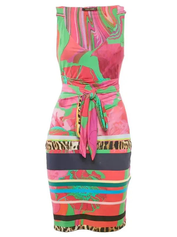 ROBERTO FABRIS VINTAGE Graphic Print Jersey Dress - Multicolour