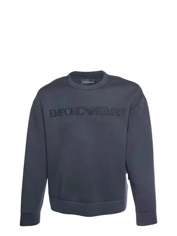 Emporio Armani Logo Embroidered Sweatshirt - Blue