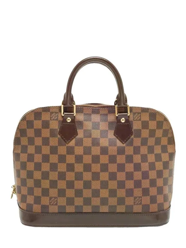 LOUIS VUITTON Alma Damier Ebene Tote Bag - Brown