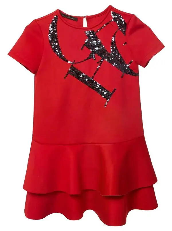 Carolina Herrera Sequin-embellished Ruffled Mini Dress - Red