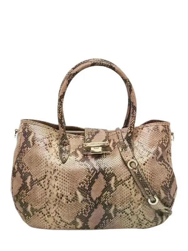JIMMY CHOO Rania Python-embossed Tote Bag - Neutrals
