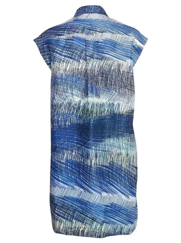 Kenzo Abstract Print Mini Shirt Dress - Blue