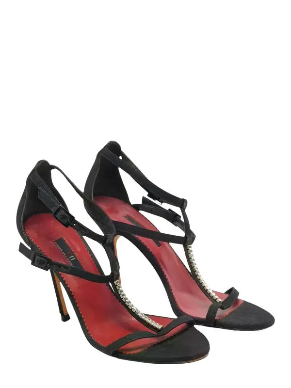 Carolina Herrera Crystal-embellished Ankle-strap Sandals - Black