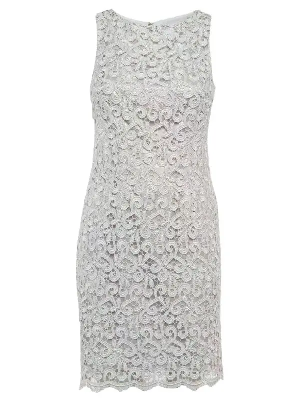 ONYX NITE Guipure-lace Mini Dress - Silver