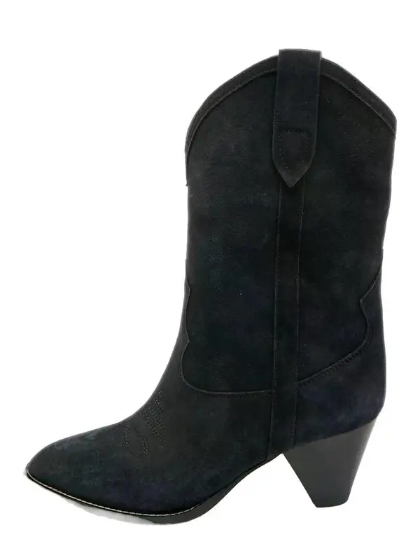 Isabel Marant Étoile Suede Cowboy Boots - Black