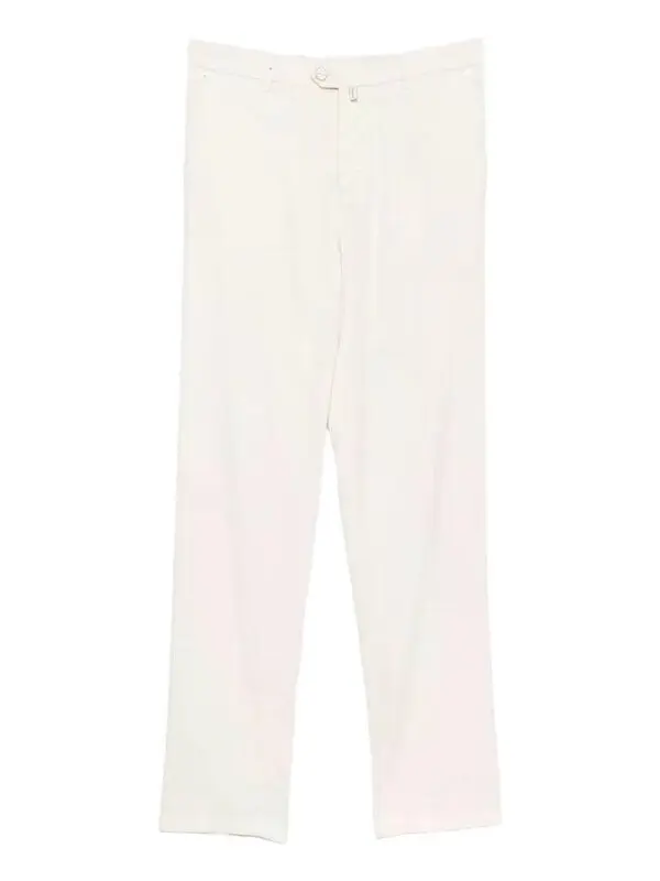 Kiton Logo-patch Button-fastening Trousers - Neutrals