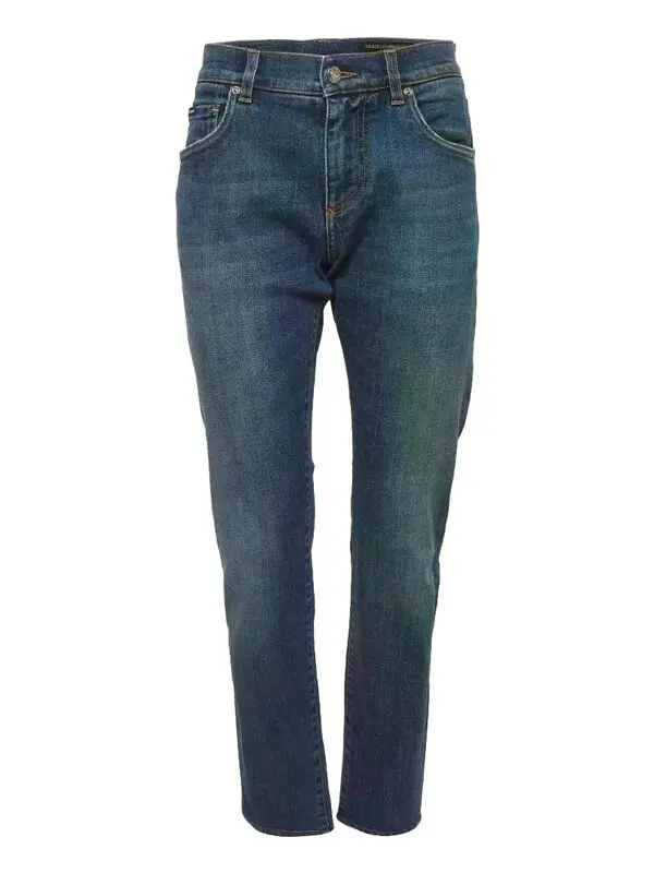 Dolce & Gabbana Faded Effect Slim-fit Jeans - Blue