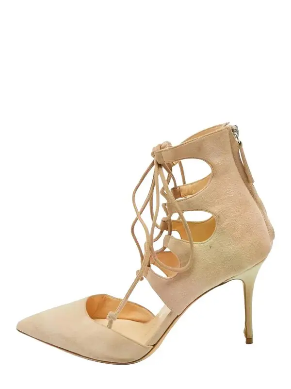 GIUSEPPE ZANOTTI Belgravia Lace-up Pumps - Neutrals