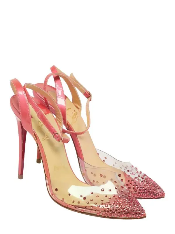 CHRISTIAN LOUBOUTIN Spikaqueen Crystal-embellished Pumps - Pink