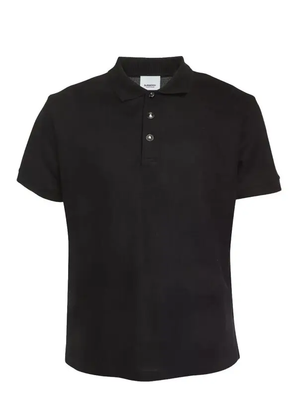 Burberry Cotton Polo Shirt - Black