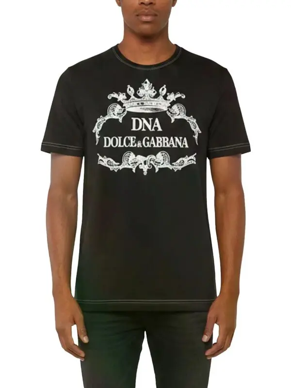 Dolce & Gabbana Dna Logo-print T-shirt - Black