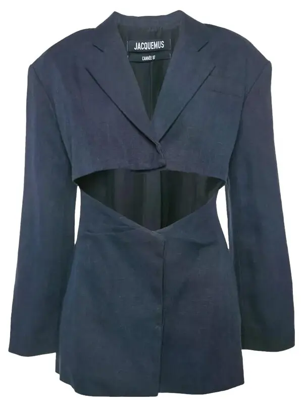 Jacquemus La Veste Arles Cut-out Mini Dress - Blue