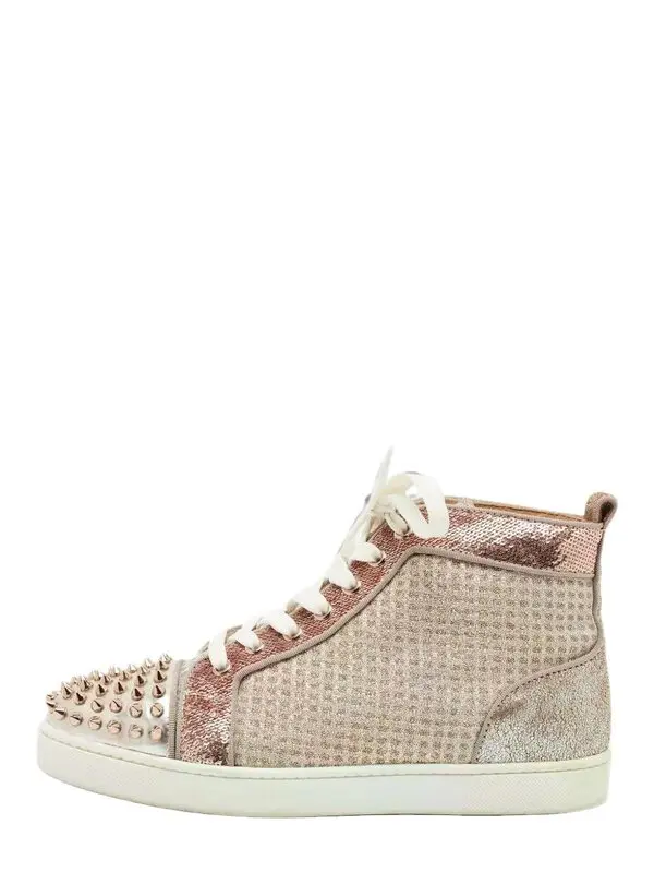 CHRISTIAN LOUBOUTIN Orlato Sequin Sneakers - Silver