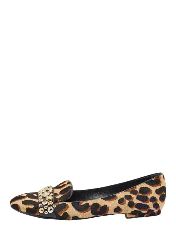 LOUIS VUITTON Leopard Print Calf Hair Ballet Flats - Neutrals