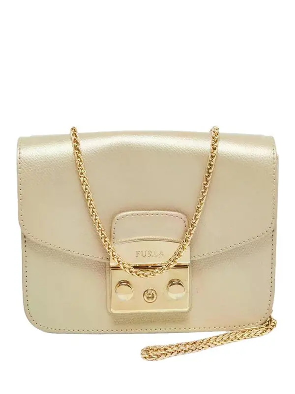 Furla Metropolis Leather Crossbody Bag - Neutrals