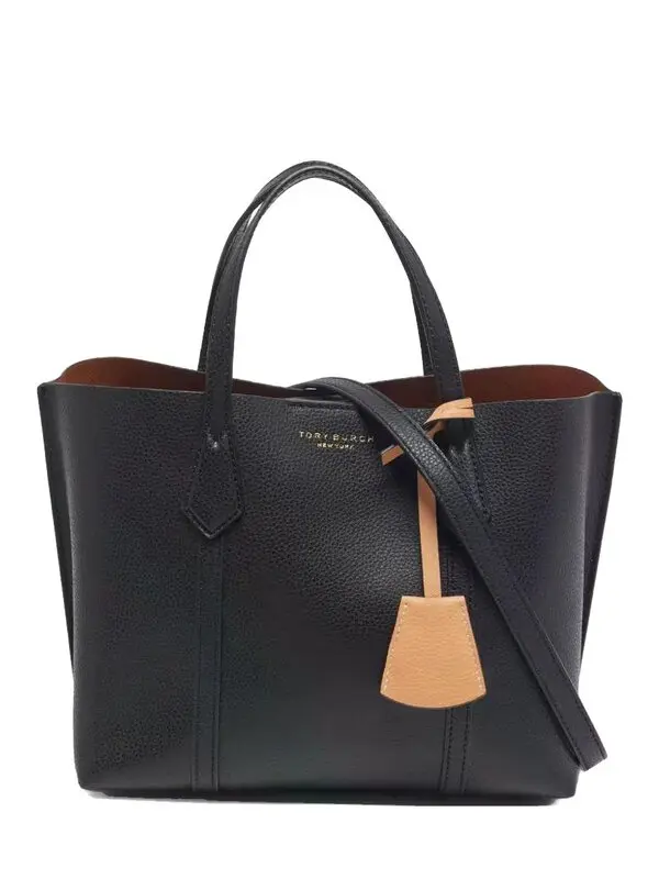 Tory Burch Perry Leather Tote Bag - Black