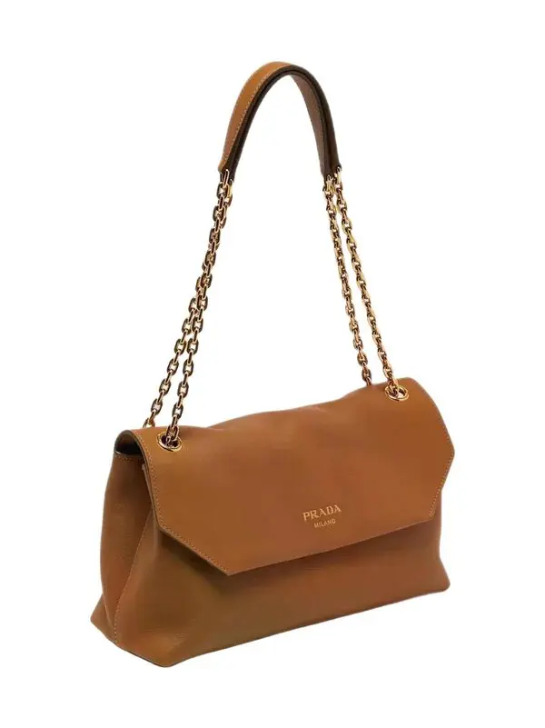 Prada Calf Leather Shoulder Bag - Brown