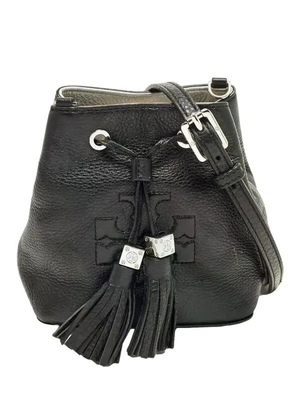 Tory Burch Mini Thea Tassel Bucket Bag - Black