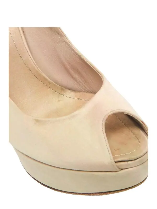 Dior Peep-toe Platform Pumps - Neutrals