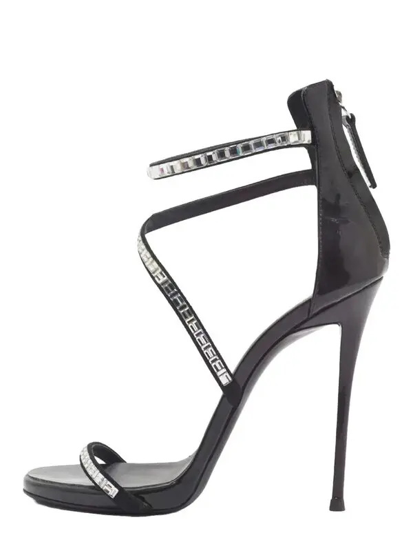GIUSEPPE ZANOTTI Crystal-embellished Ankle-strap Stiletto Sandals - Black