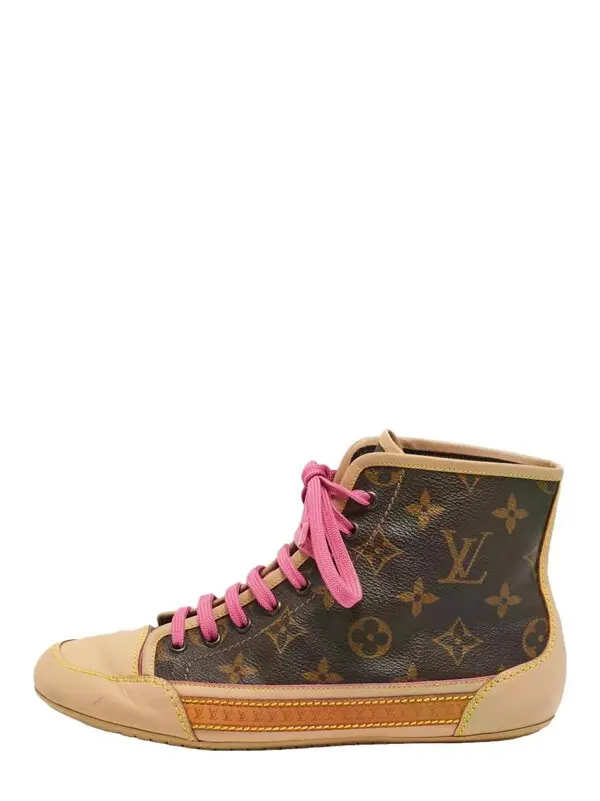 LOUIS VUITTON Monogram Canvas High-top Sneakers - Brown