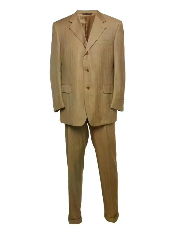 Canali Pinstripe Wool Suit - Neutrals