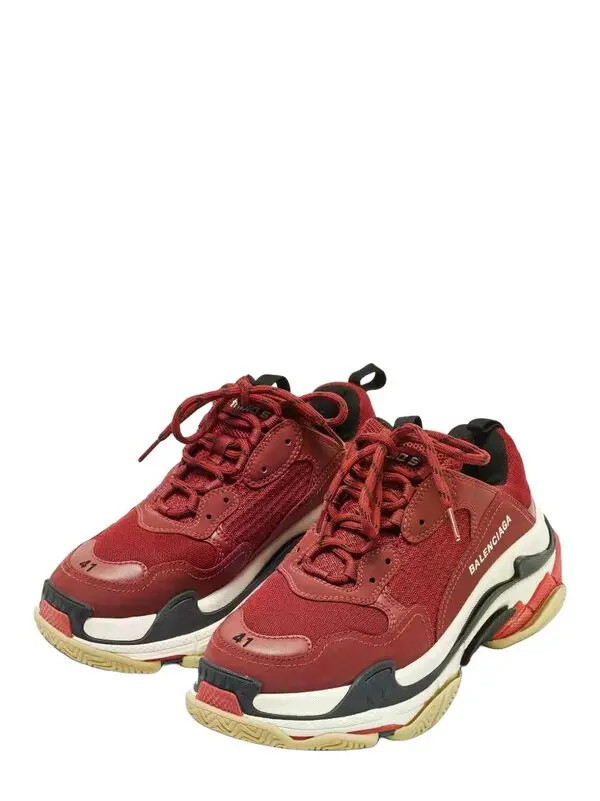 Balenciaga Triple S Panelled Sneakers - Red