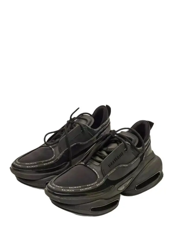 Balmain B-bold Lace-up Sneakers - Black